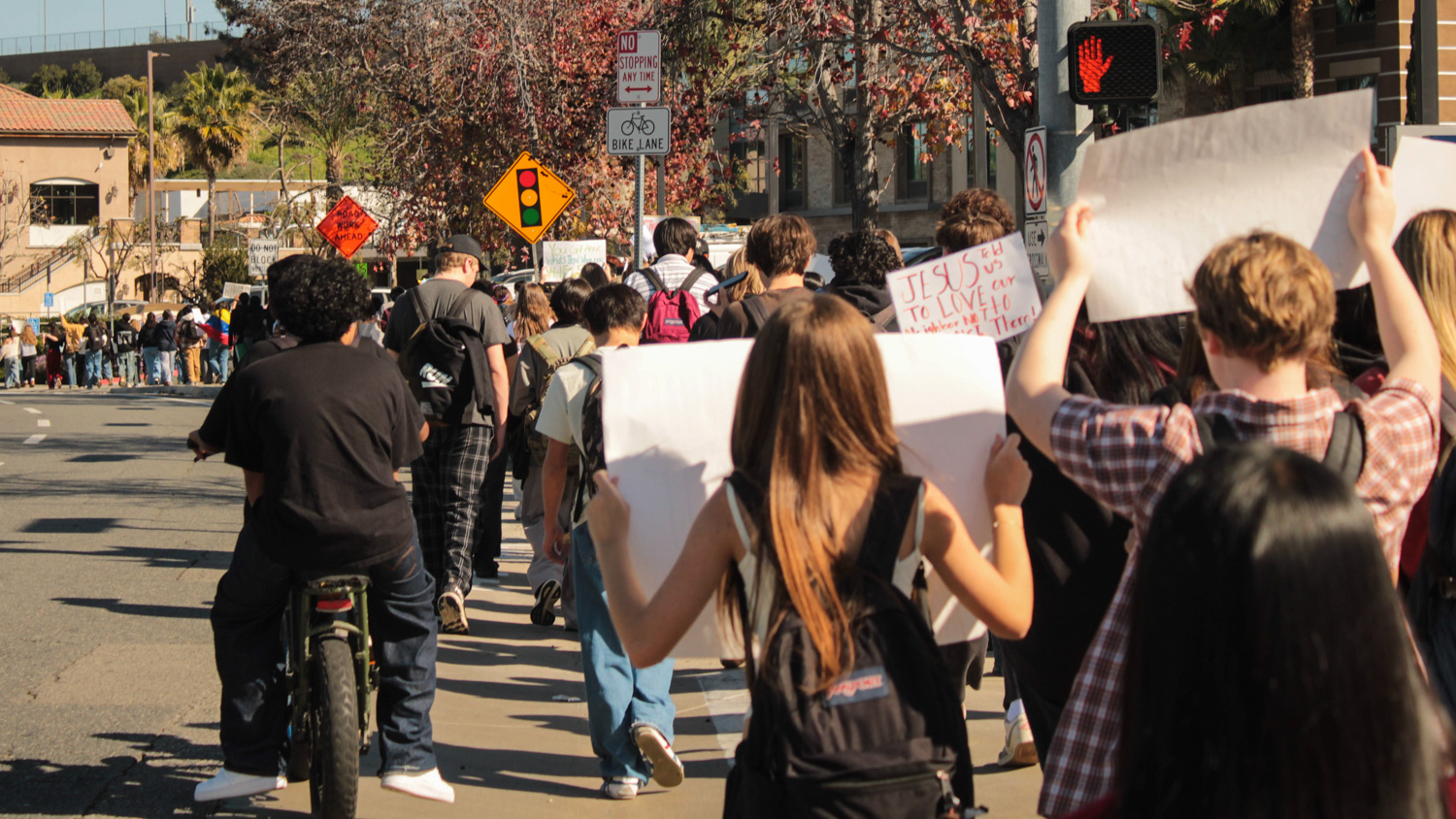 Students Walk Out Across Orange County Protesting ICE Raids | Global ...